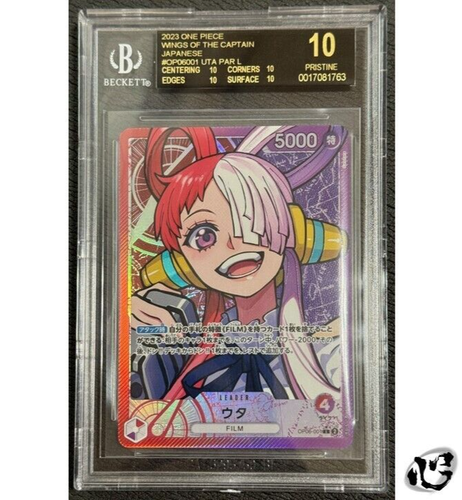 BGS 10 Black Label One Piece Card Uta L PAR FOIL OP06-001 Wings of the ...