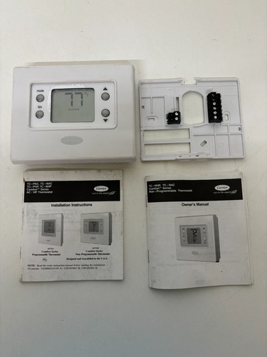 Carrier Comfort TC-NHP01 Non-Programmable Thermostat Digital Large ...