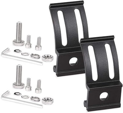 2X Mounting Brackets Rotating Slide Base Mounts AL Alloy For LED Work ...