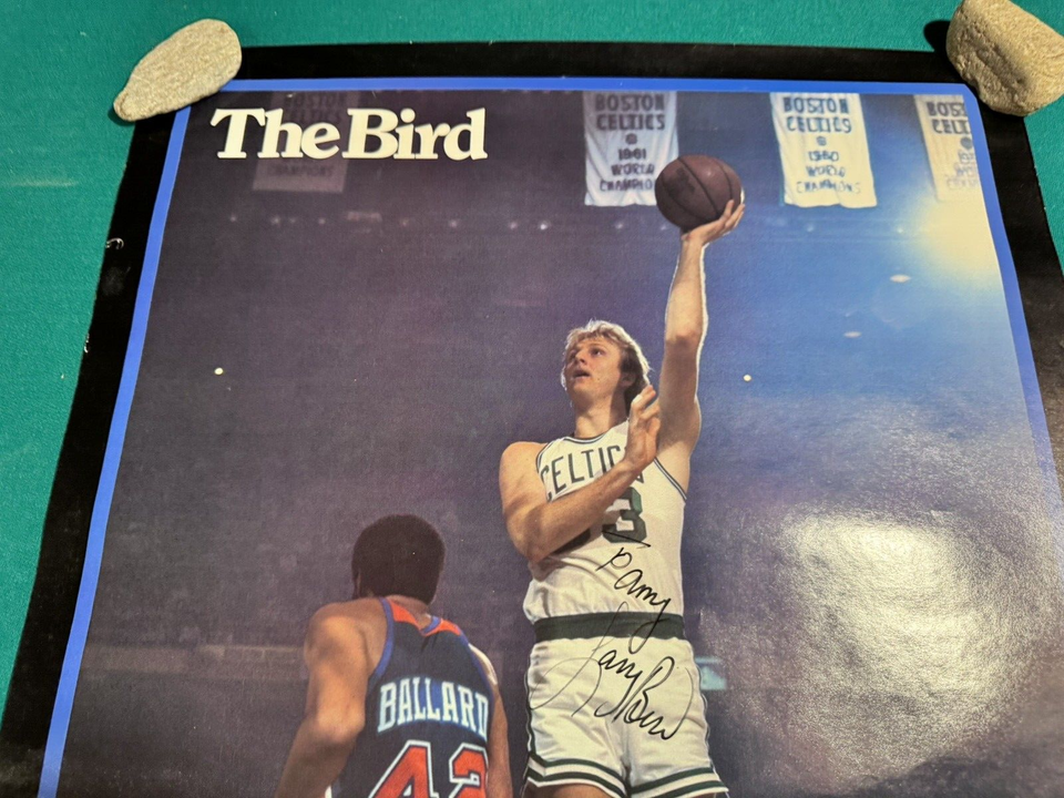 Larry Bird Signed Poster, "The Bird" Boston Celtics - To Amy" | eBay