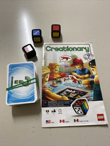 Lego Creationary Replacement Cards Full Deck of 96 Cards + Die (3) And ...