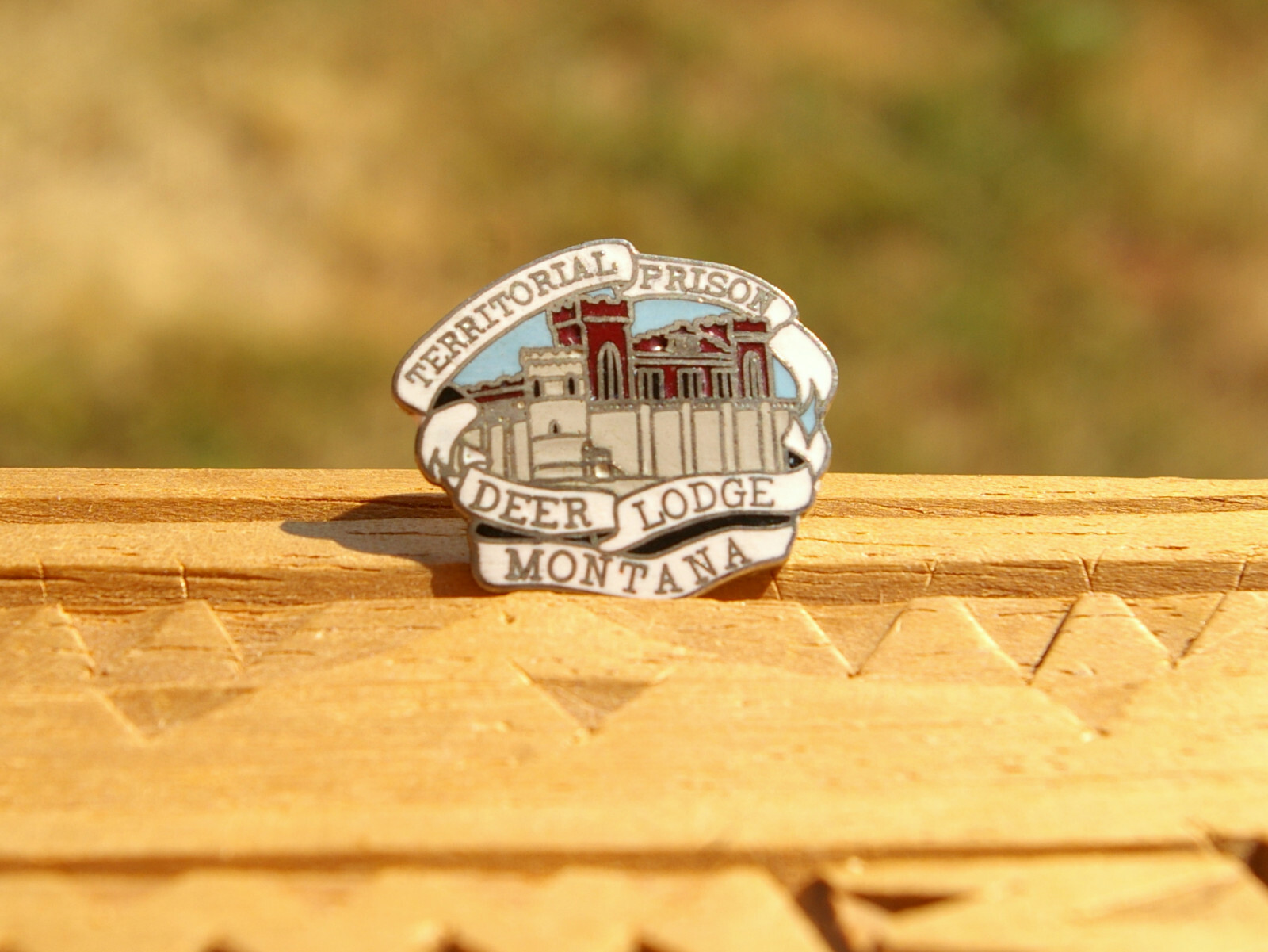Territorial Prison Deer Lodge Montana 1" Silver Tone Metal & Enamel Pin ...