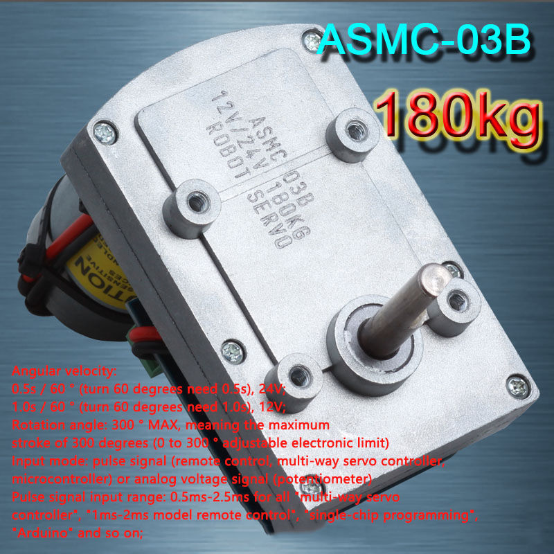 12V 24V 180KG.CM Ultra-high-power High-torque Servos Driver Full Metal ...