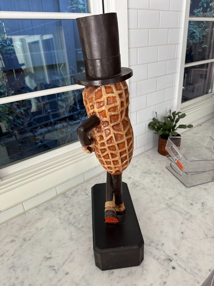 Planters Mr Peanut 27" Door Greeter Statue One Tiny Paint Chip | eBay