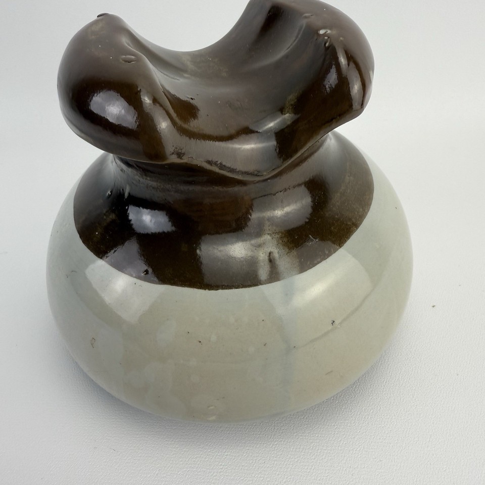 Vintage Ceramic ITE Porcelain Large Electric Insulator Brown/Grey | eBay