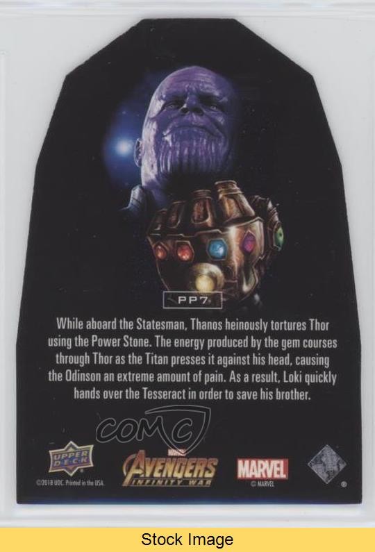 2018 Upper Deck Marvel Avengers Infinity War Power Stones Thor #PP7 ...