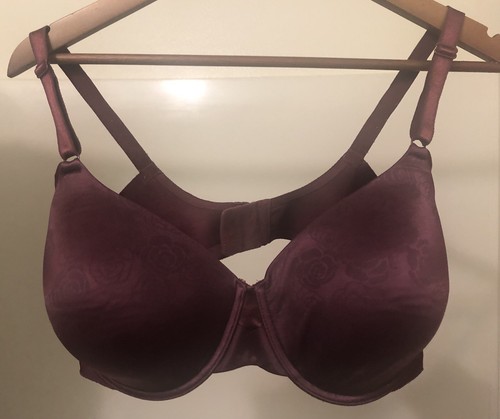 Pre-owned Olga Bra Size 40D Dark Plum Color Nylon Underwire, Adjustable ...