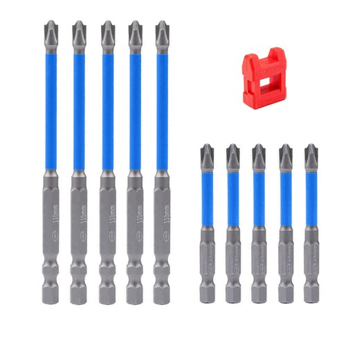 10pcs Magnetic Special Flat Slotted Phillips Cross Head Screwdriver Bit ...
