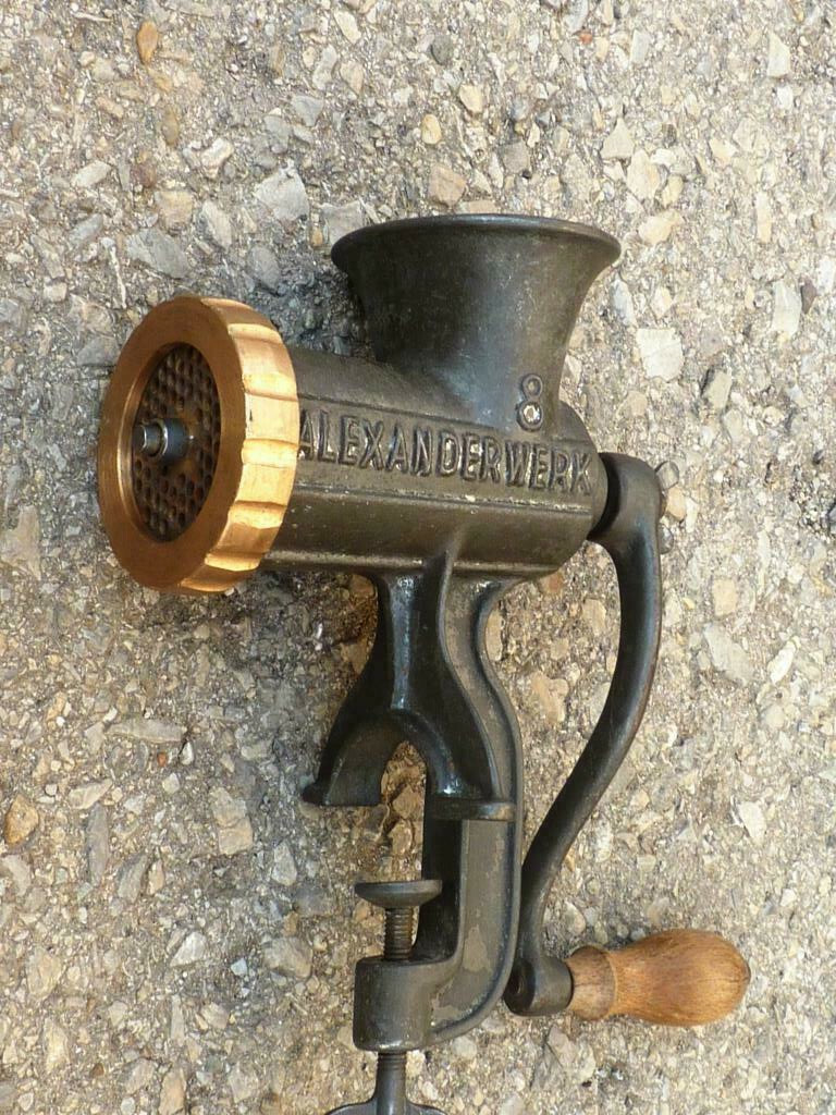 Antique German meat grinder iron cast Alexanderwerk 8 - Remscheid /1900 ...