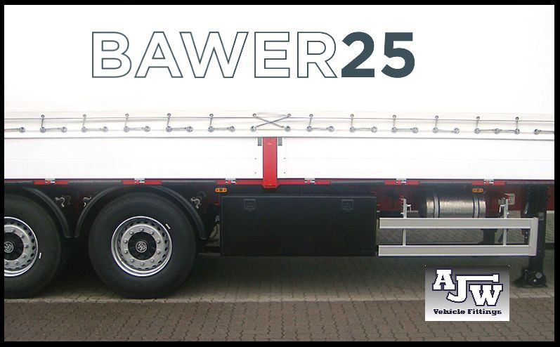 BAWER V2515 STEEL TOOLBOX BLACK 500MM STORAGE BOX SIDE LOCKER HGV TRUCK ...