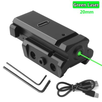 Tactical Low Profile Green Dot Laser Sight 20mm Picatinny Rail Rifle ...
