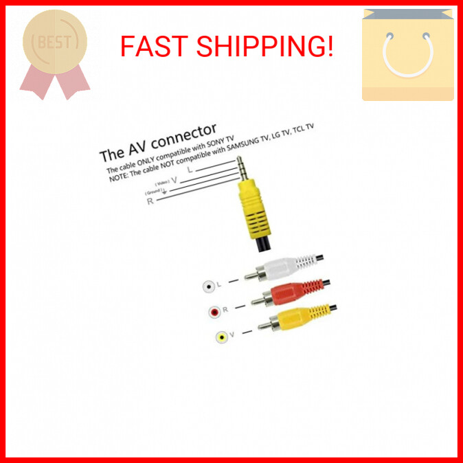 Replacement for Sony TV Video AV Component Adapter Cable, 3 RCA to 3 ...