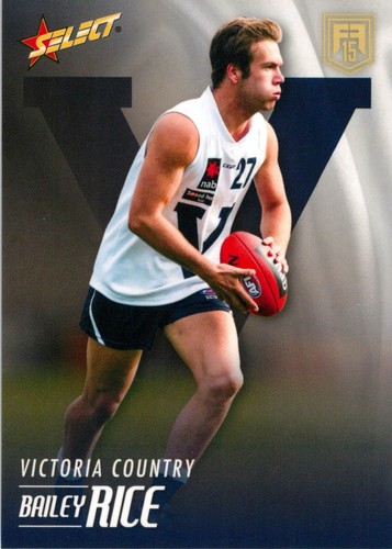 2015 St Kilda Saints AFL Select Future Force Rookie Card - Bailey Rice ...