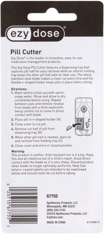 EZY DOSE Pill Cutter and Splitter with Dispenser, Daily Usage, Safely Cut Pills, | eBay