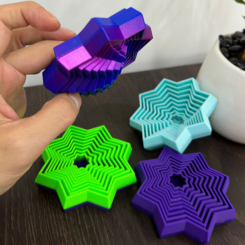 3D Spiral Stereoscopic Radish Tower Decompression Toy Children Gravity ...