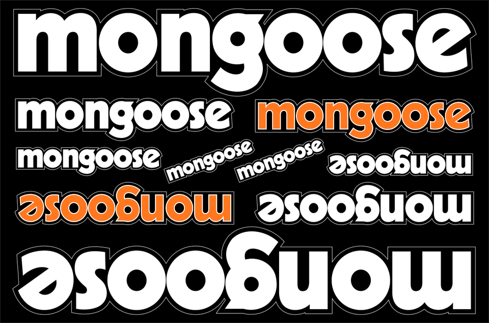 Mongoose Decals Stickers Bicycle Vinyl Autocollant Aufkleber Adesivi ...