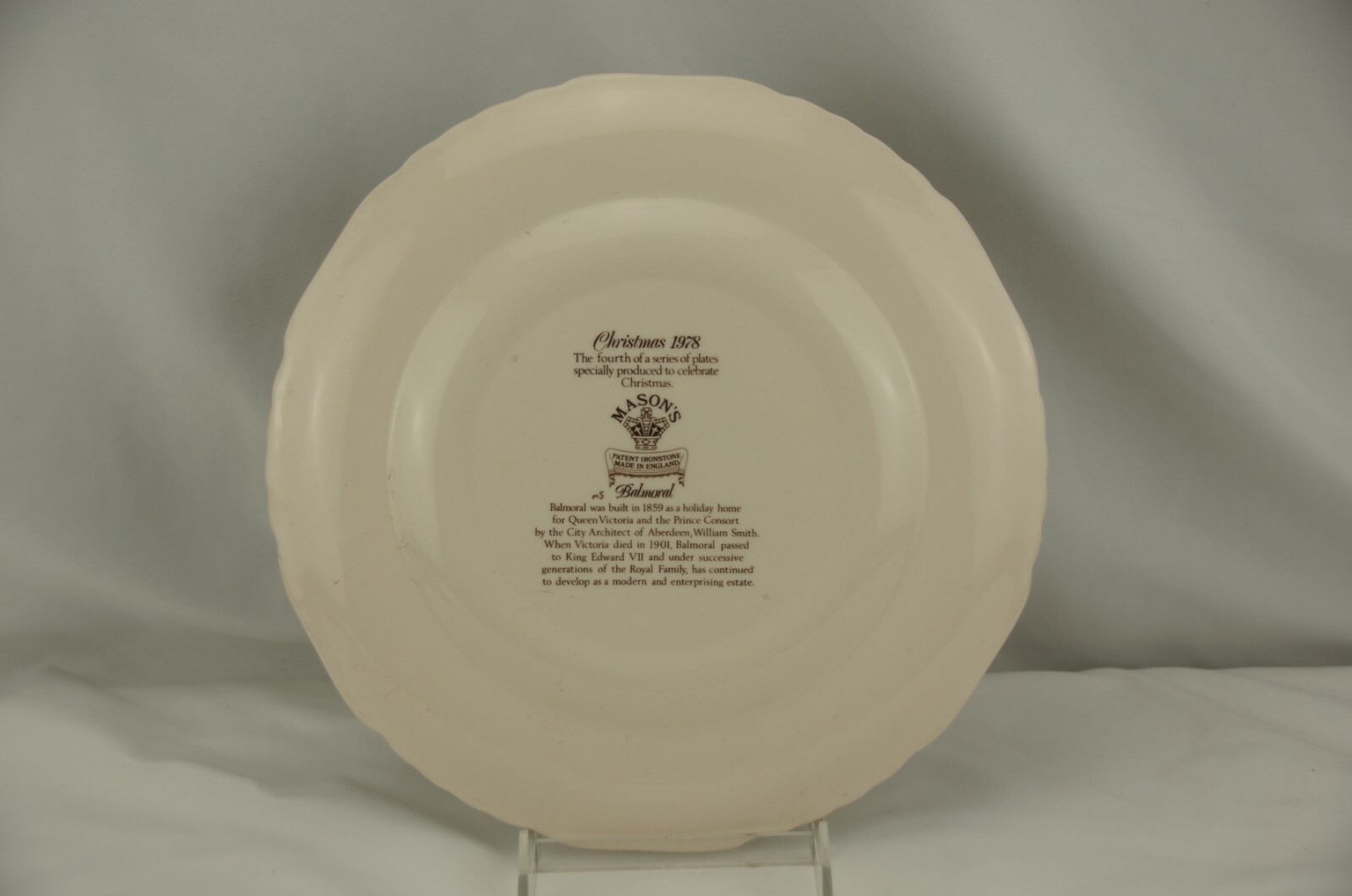 Mason's Christmas 1978 Balmoral Castle Transferware Plate 10" | eBay