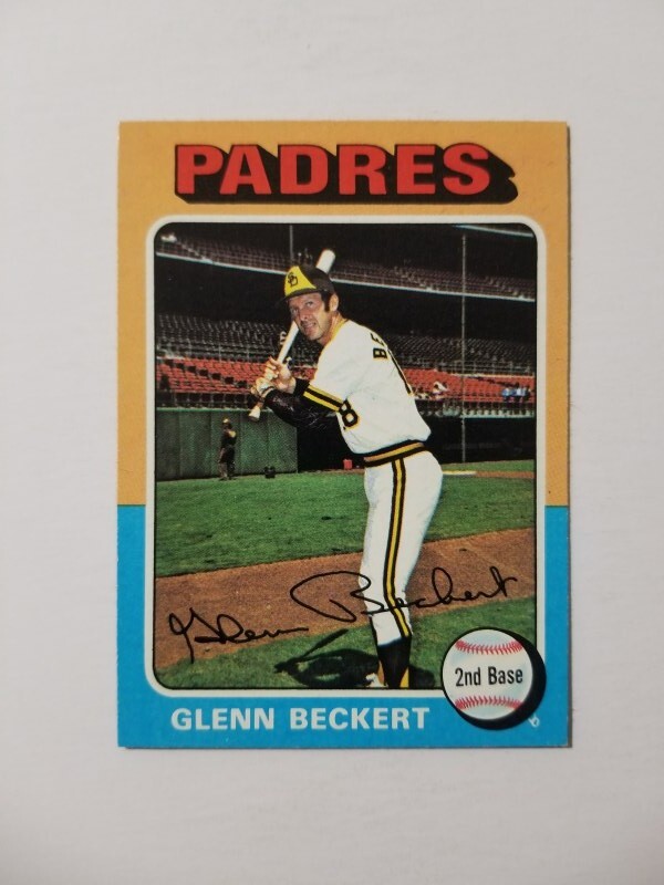 GLENN BECKERT 1975 TOPPS BASEBALL CARD #484 SAN DIEGO PADRES | eBay