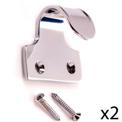 SASH WINDOW CATCH 2 Pack Polished Chrome Lift Finger Pull/Push Handle ...