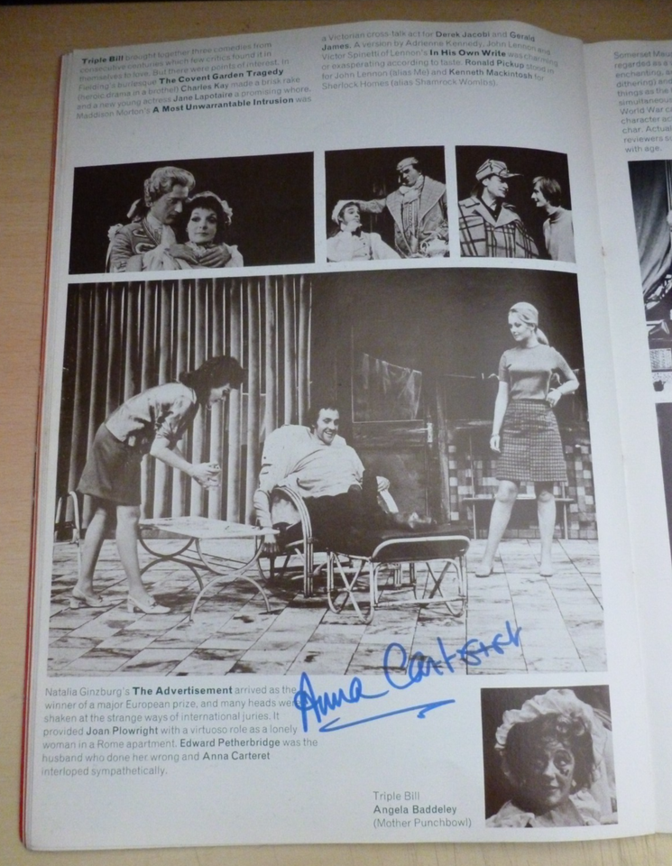 National Theatre Old Vic 18 Autographs Laurence Olivier Jim Dale ...