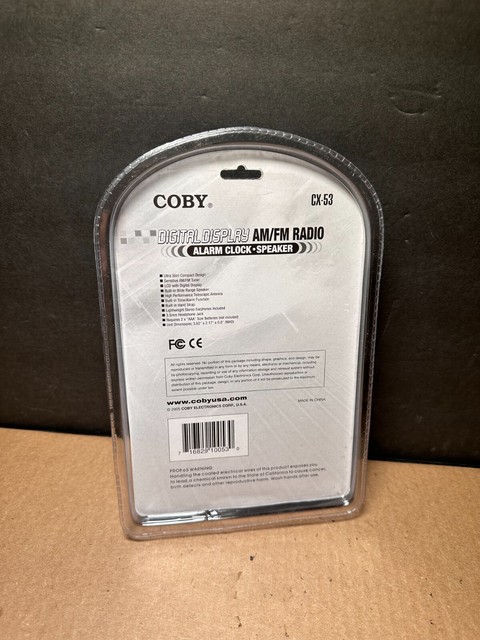 Coby CX53 Digital Display Mini Am/fm Radio & Alarm Clock for sale ...