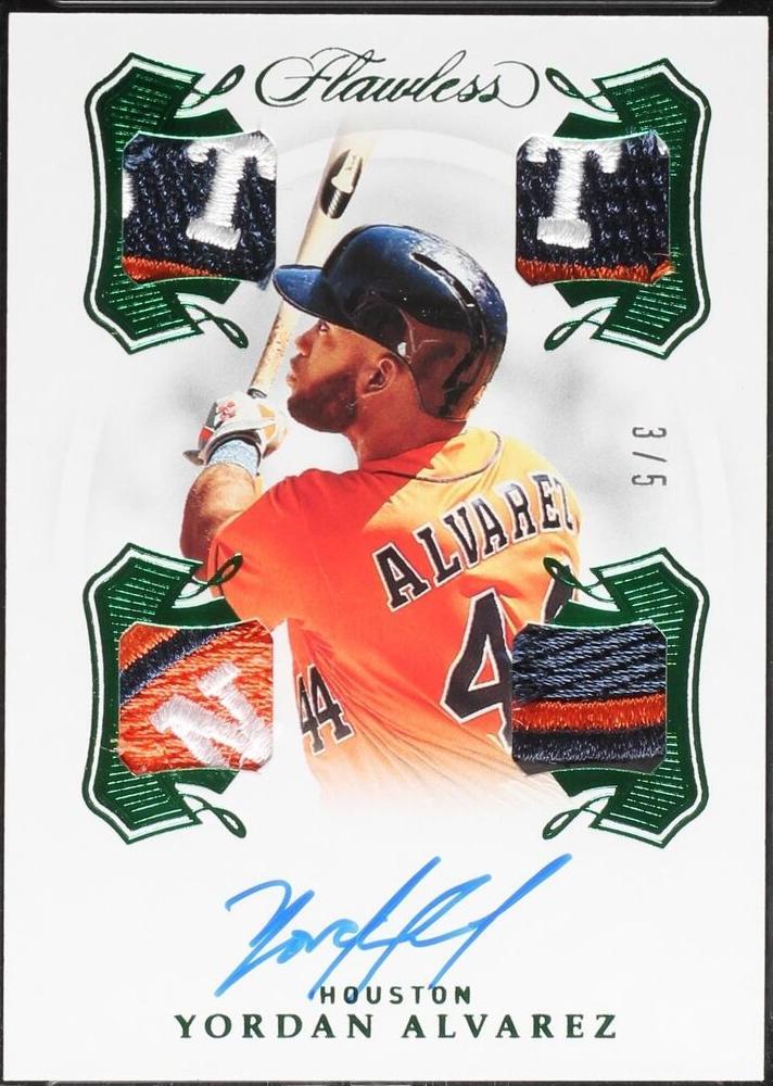 2020 Panini Flawless - Quad Patch Signatures Yordan Alvarez #QPS-YA ...