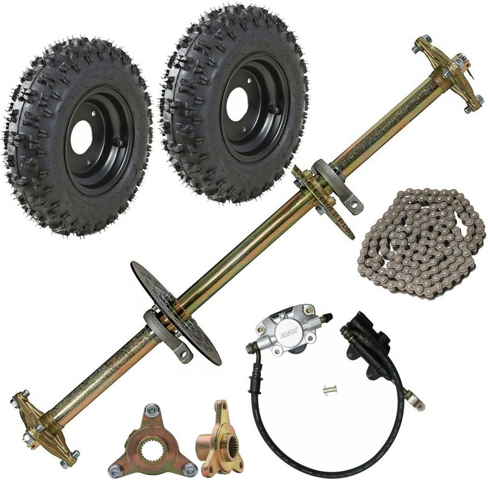 Complete 32" Rear Axle Hub Kit 6" 7" Wheels Brake Quad Buggy Go Kart ...