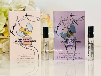 2 Marc Jacobs Perfect & Perfect Elixir Sample Perfume Vials 1.2 ml New ...