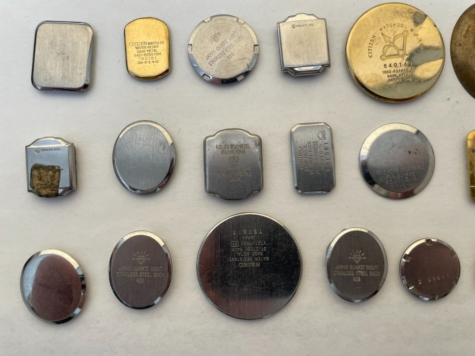 Lot of 40 Various Vintage Watch Case Backs - Great For Parts Or Repair ...