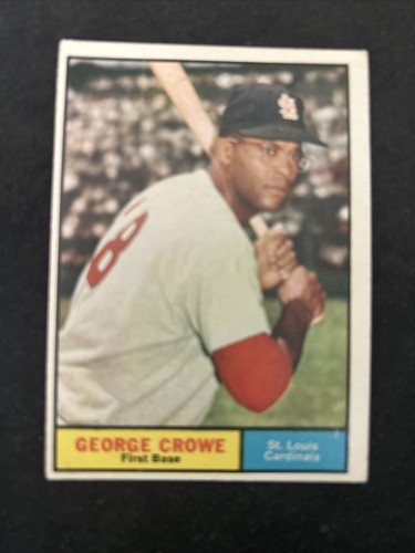1961 Topps Baseball Card #52 George Crowe St. Louis Cardinals ExNm Free ...