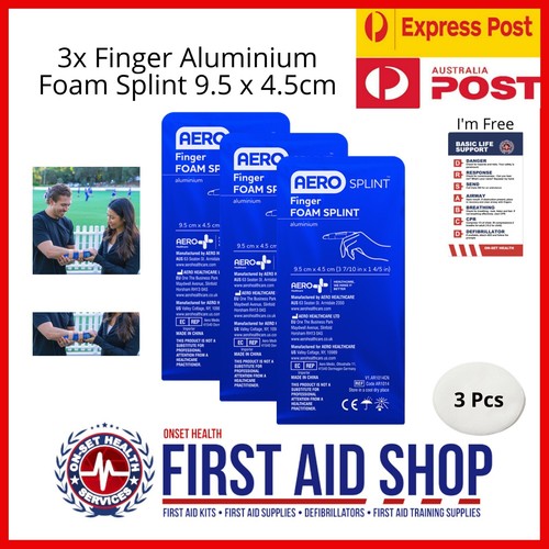 3x Finger Aluminium Foam Splint 9.5 x 4.5cm - First Aid Supplies | eBay ...