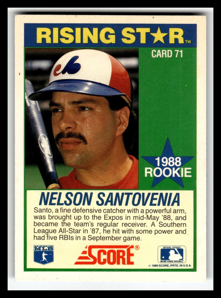1989 Score Hottest 100 Rising Stars #71 Nelson Santovenia | eBay