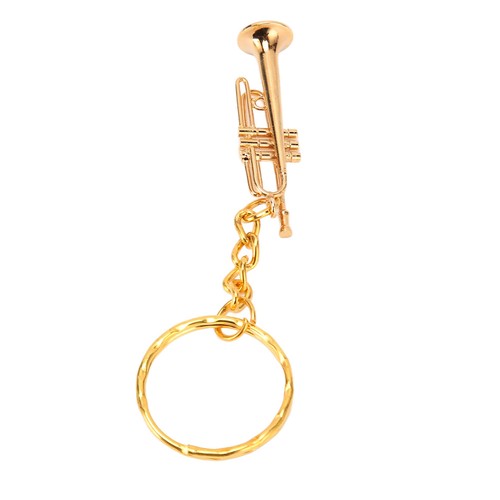 Trumpet Key Chain Pendant Metal Brass Fashionable Stylish Musical ...