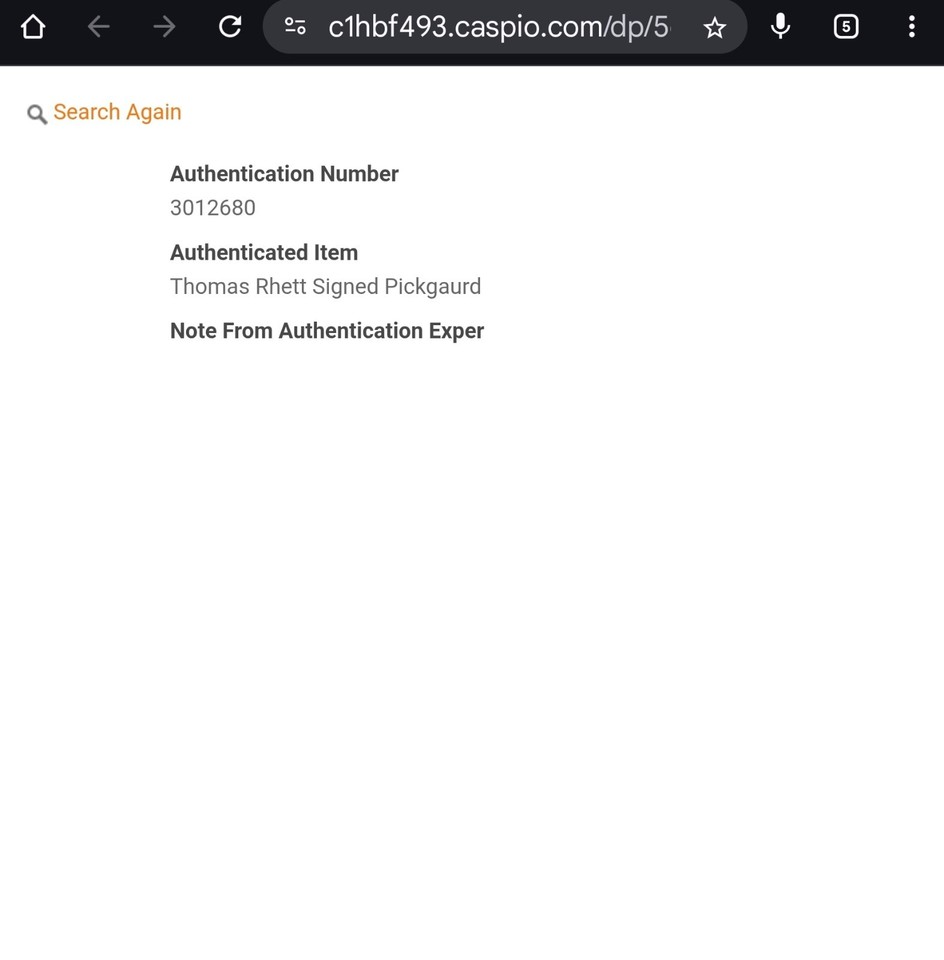 RARE Thomas Rhett Hand Signed Autographed Guitar Pickguard with ...