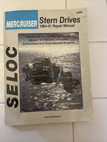 Seloc MerCruiser Stern Drives 1964-91 Repair Manual Type I MR Alpha ...