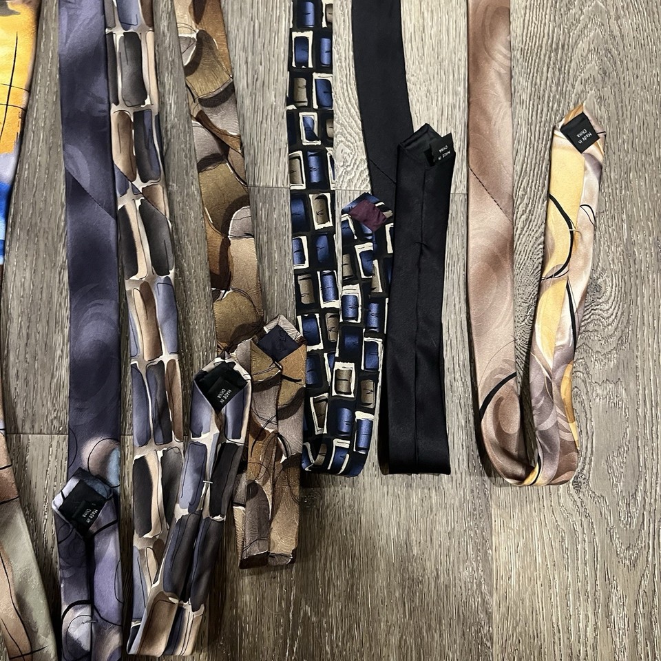 J. Garcia Silk Ties Lot Of 10 Multicolored Geometric Abstract Art to ...