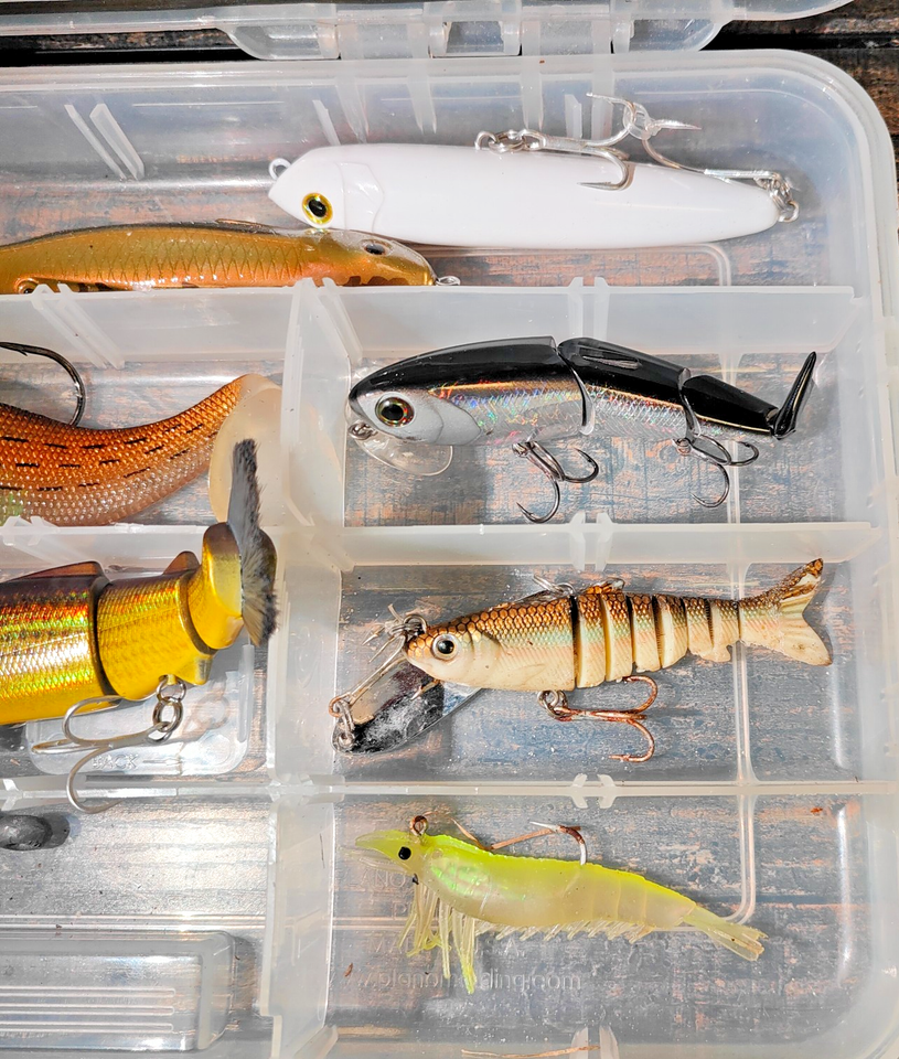 Plano Fishing Tackle Box With Lures and Assorted Fishing Gear Inside ...