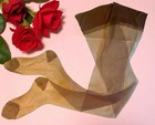 Beautiful Dark Beige Vtg Seamless Flat Knit Stockings RHT - 10-33” | eBay