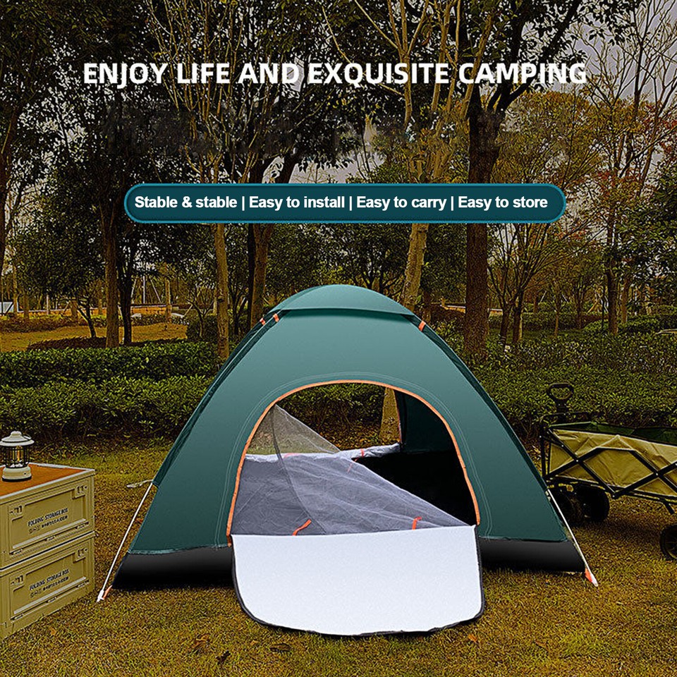 Camping Tent 2-3 Person Tent Automatic Pop Up Tent Outdoor Hiking ...