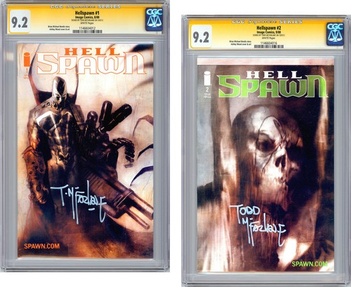 HELLSPAWN #1-2 CGC-SS 9.2-9.2 SIGNED TODD MCFARLANE BENDIS STORY & WOOD CVR 2000 | eBay