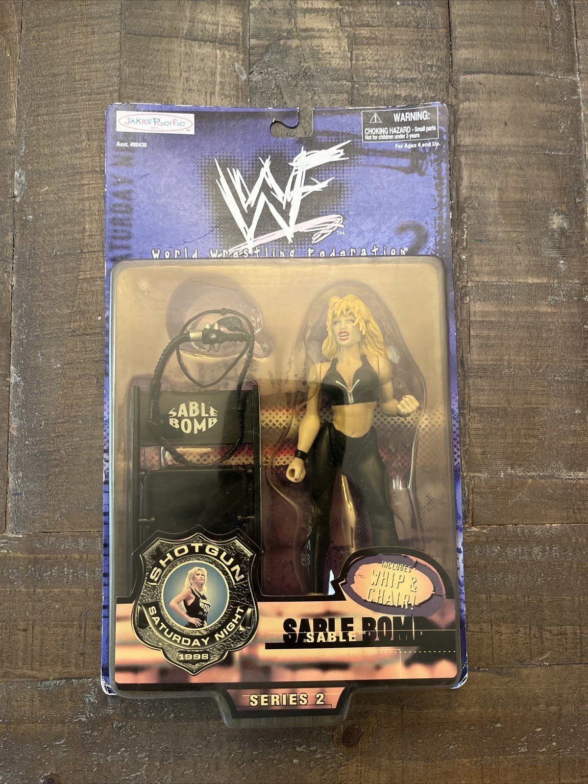 1998 Jakks WWE WWF SHOTGUN SATURDAY NIGHT Series 2 SABLE BOMB Action ...