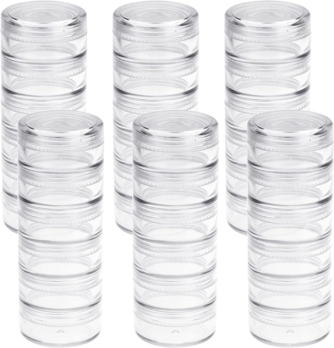 6 Sets 6 Layer Stackable Plastic Containers, 10G/10ML Clear Cosmetic Storage Box 7445039288297| eBay