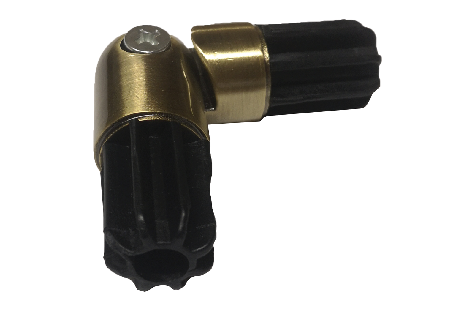 METAL BAY WINDOW CURTAIN POLE ELBOW CORNER JOINT CONNECTOR ANTIQUE ...