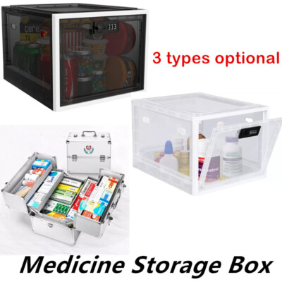 Medicine Storage Box with Lock Lockable Box For Food Refrigerator ...