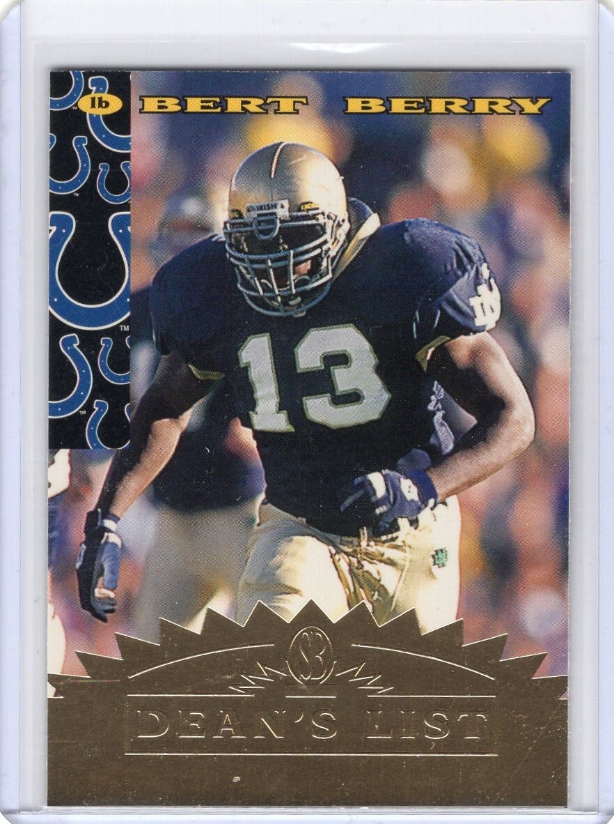 BERT BERRY 1997 Score Board NFL Rookies DEAN'S LIST ROOKIE CARD #56 ...