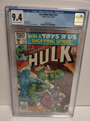 The Incredible Hulk #252 CGC 9.4 "Marvel Comics" 1980 **FREE SHIPPING ...