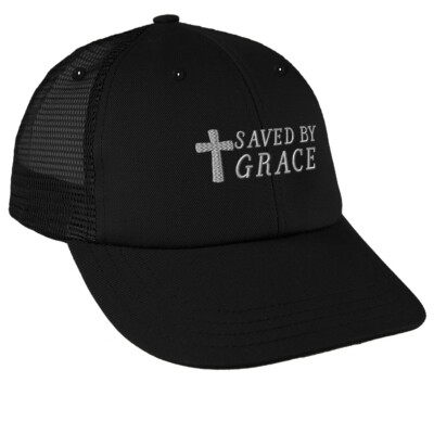 Trucker Hat for Men & Women Saved by Grace Jesus Christian Snapback ...