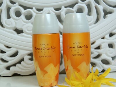 2 X Avon Soft Musk Forest Interlude Classic Roll On Deodorant 40mL ...
