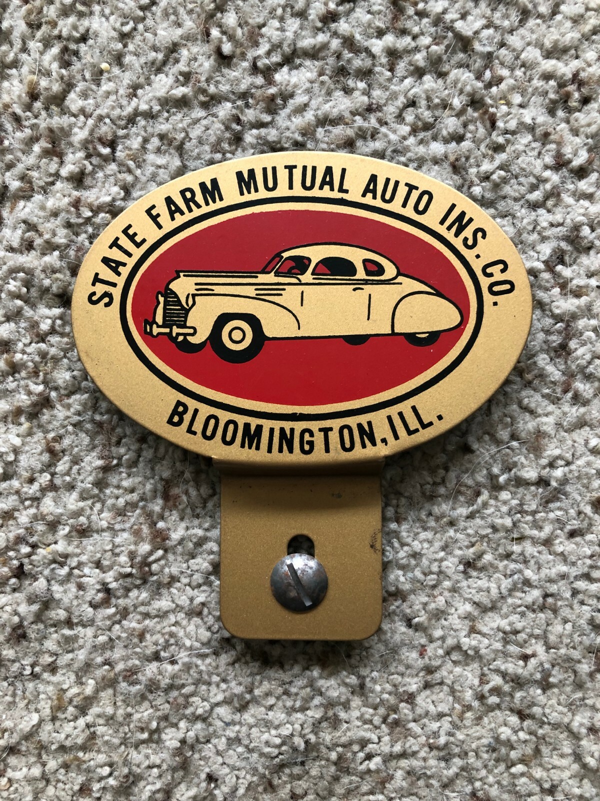 Vintage State farm Mutual auto Insurance License plate topper. | eBay