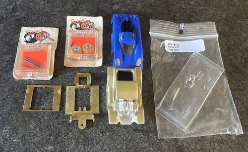 NOS Original “RIGGEN” (3) Bodies/chassis/ Orig. Rear Alum. Wheels….. HO ...